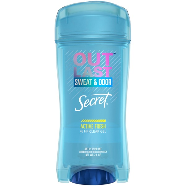 Secret Clear Gel Antiperspirant Deodorant for Women, Active Fresh (2.6 ...