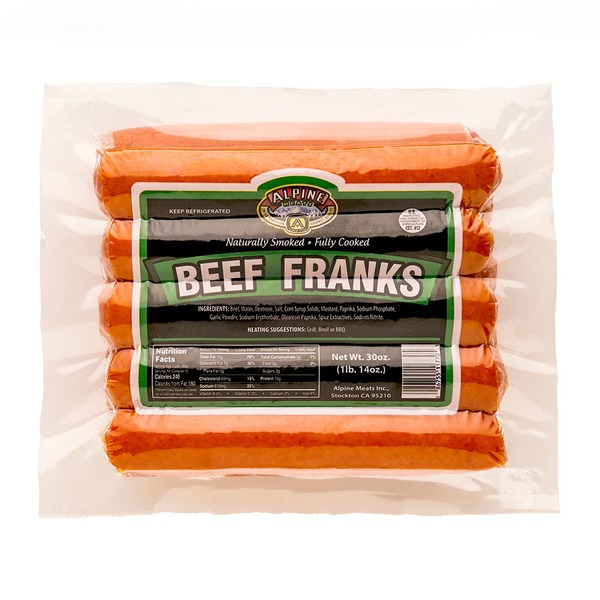Alpine Meat Beef Franks Same-Day Delivery or Pickup | Food 4 Less