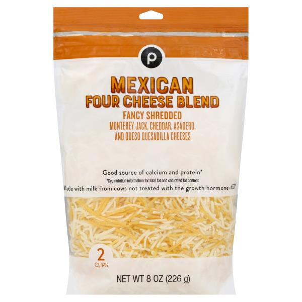 Publix Cheese, Mexican Four Cheese Blend, Fancy Shredded Same-Day ...