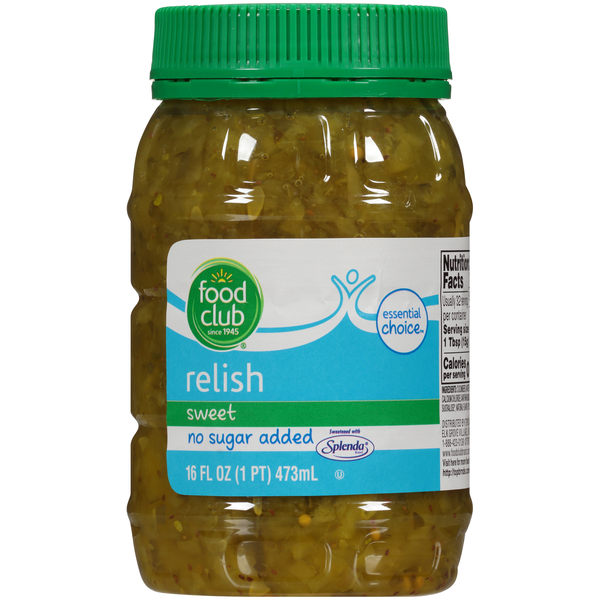Food Club No Sugar Added Sweet Relish (16 fl oz) - Instacart