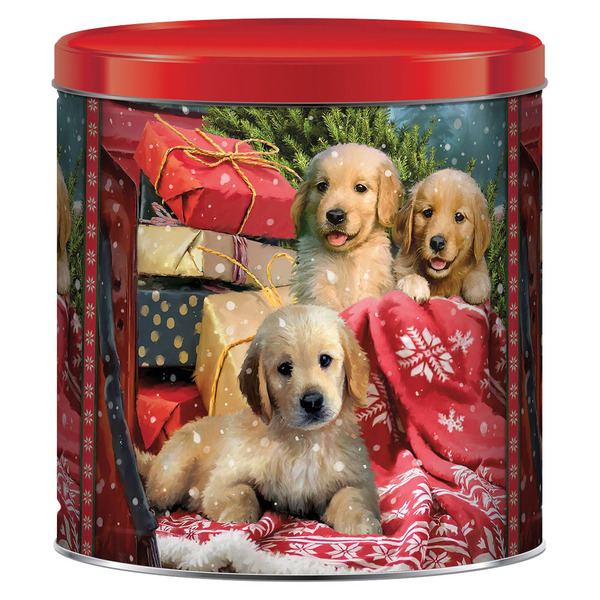 Clancy's Puppies Design Popcorn Tin Same-Day Delivery or Pickup | ALDI