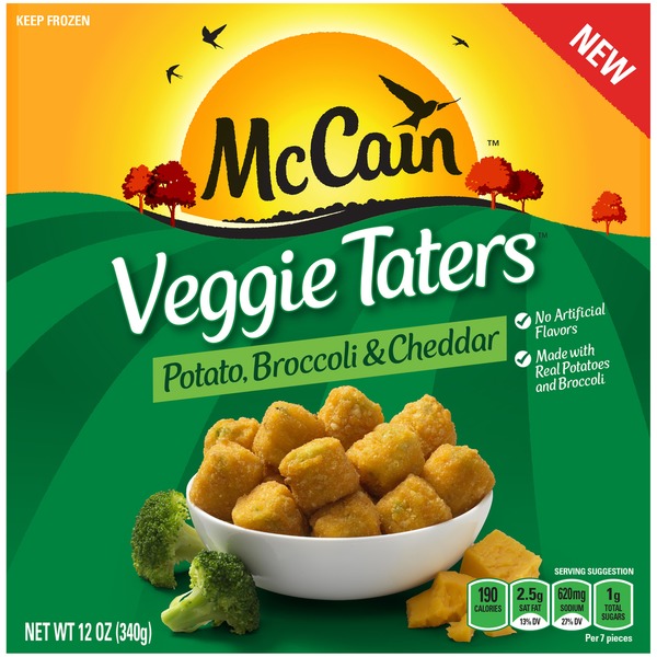 McCain Veggie Taters Potato, Broccoli & Cheddar Snacks (12 oz) - Instacart