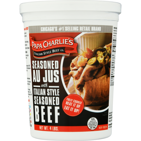 Papa Charlie's Seasoned Au Jus with Italian Style Seasoned Beef Same ...