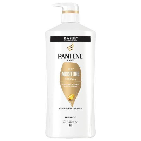 Pantene Shampoo, Pro V Daily Moisture Renewal for All Hair Types, Color ...