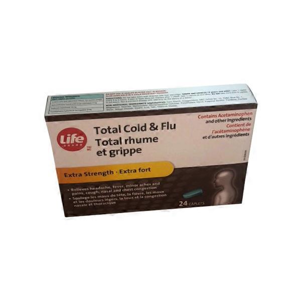 Life Brand Extra Strength Total Cold & Flu Caplets (24 ct) - Instacart