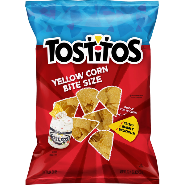Tostitos Tortilla Chips, Yellow Corn, Bite Size Same-Day Delivery or ...
