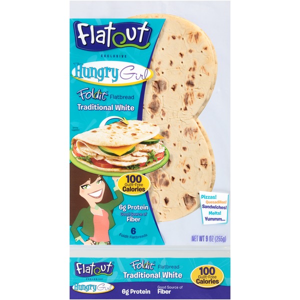 Flatout Foldit Hungry Girl Traditional White Flatbread (9 oz) - Instacart