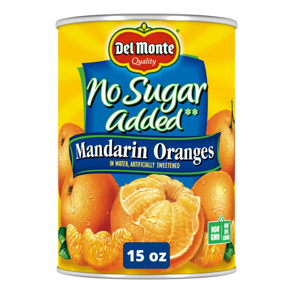 Del Monte No Sugar Added Mandarin Oranges, Canned Fruit Same-Day ...