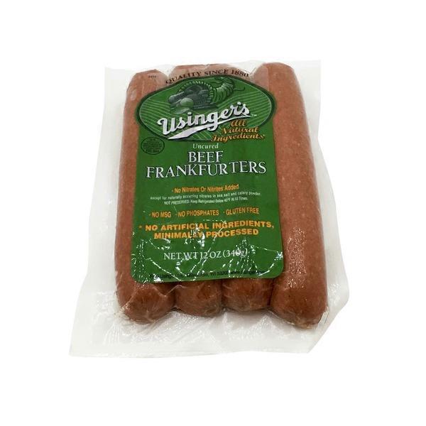 Usinger's Uncured Beef Frankfurters (12 oz) - Instacart
