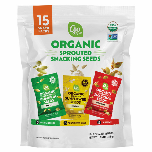 Go Raw Organic Sprouted Seeds Multipack, Pumpkin/Sunflower/ Chili Lime ...