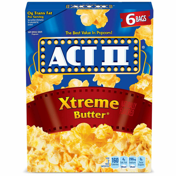 Wegmans ACT II Xtreme Butter Microwave Popcorn Same-Day Delivery or ...