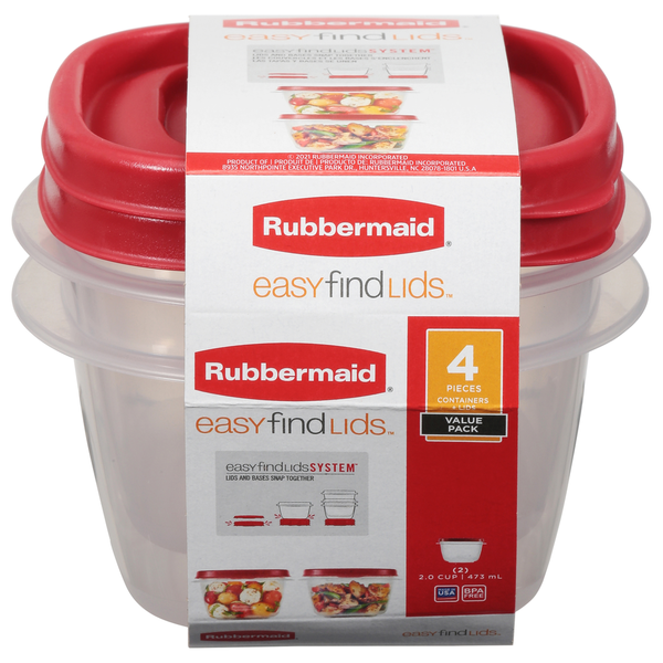 Rubbermaid Containers + Lids, 2.0 Cup, Value Pack Same-Day Delivery or ...
