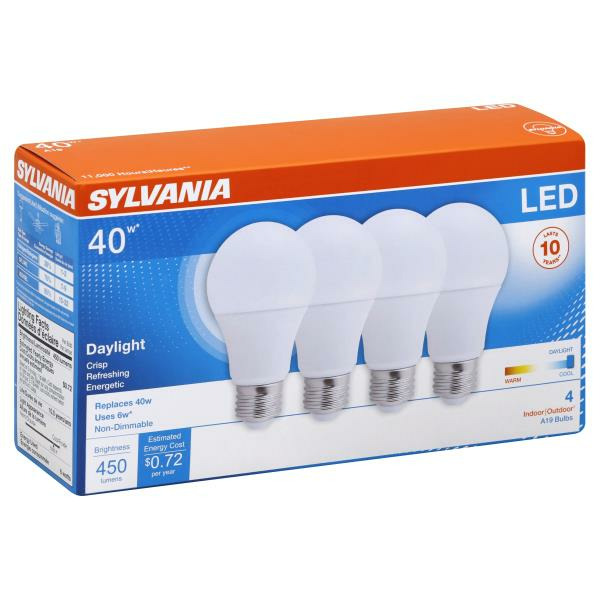 Publix SYLVANIA Led 40w Daylight A19 Bulbs Same-Day Delivery or Pickup ...