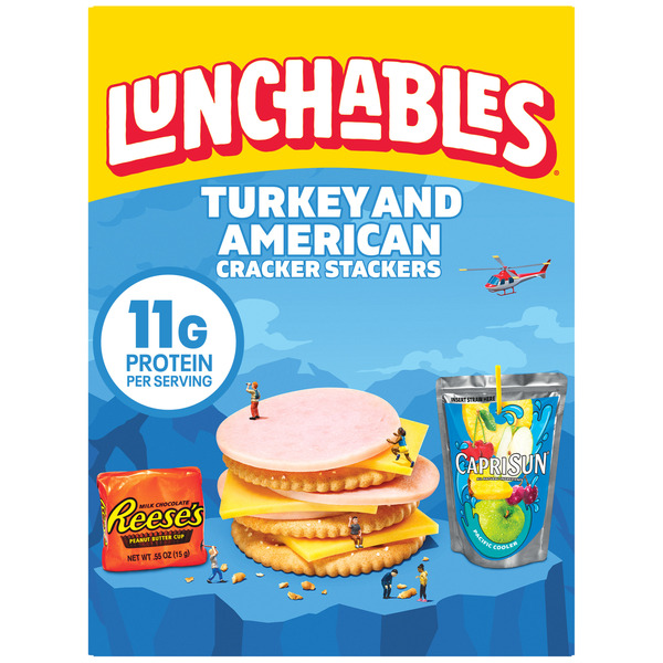 Okey's Market Lunchables Turkey & American Cheese Cracker Stackers Kids ...