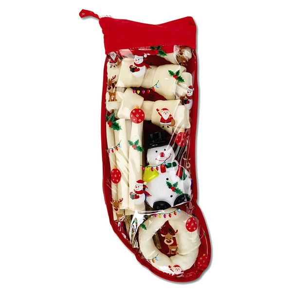 ALDI Heart to Tail Holiday Rawhide Stocking With Snowman Toy Same-Day ...