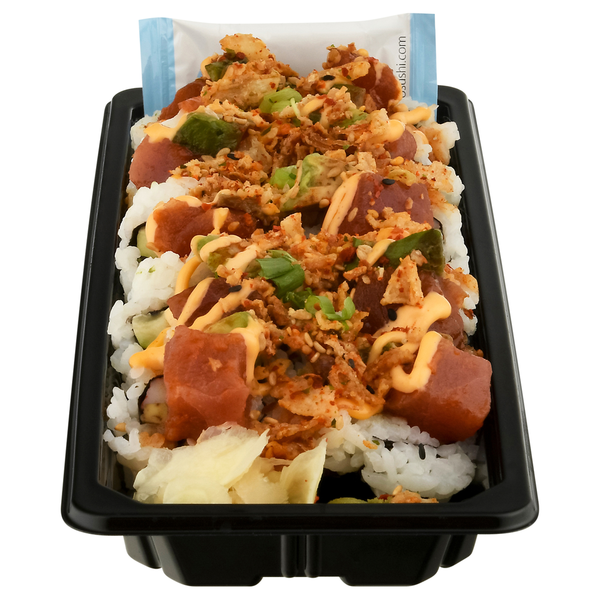 The Fresh Market Hissho Sushi Loaded Spicy Tuna Poke Roll Same-Day ...