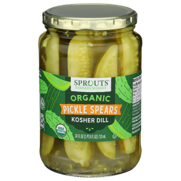 Sprouts Farmers Market Sprouts Organic Kosher Dill Pickle Spears Same ...