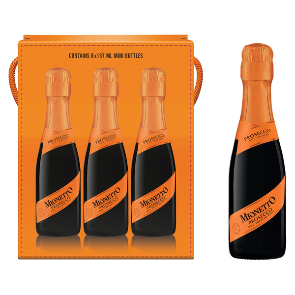 Mionetto Prosecco Brut Party Pack, 187 ml, 6-count Same-Day Delivery ...