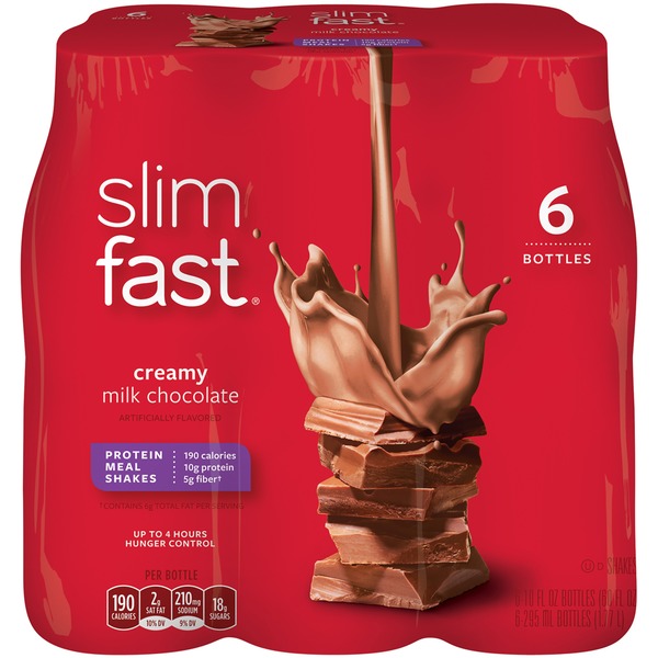 Slimfast Creamy Milk Chocolate Protein Meal Shake (10 fl oz) - Instacart