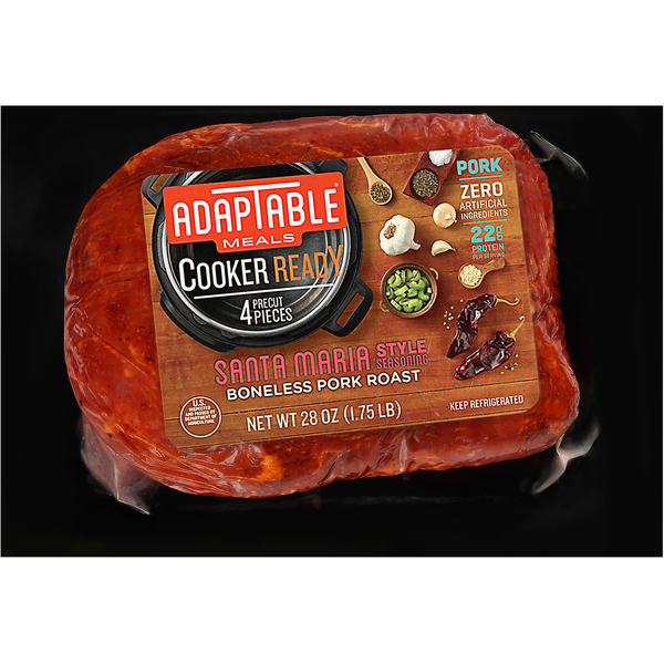 AdapTable Meals Pork Roast, Santa Maria Style Seasoning, Boneless Same ...
