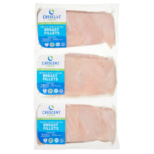 Crescent Foods Halal Hand Cut Boneless & Skinless Chicken Breast Same ...