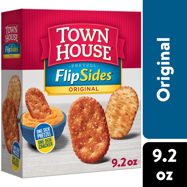 Keebler, Town House Pretzel Flipsides Thins Snack Crackers Original ...