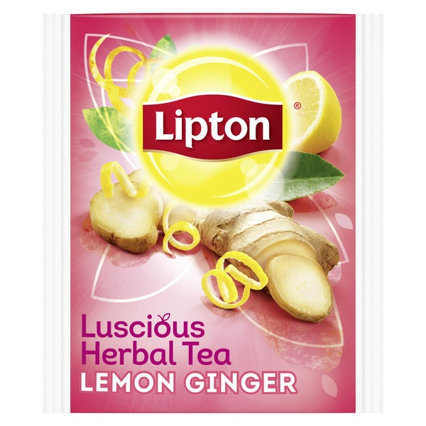 Lipton Herbal Tea Bags Lemon Ginger (20 ct) - Instacart