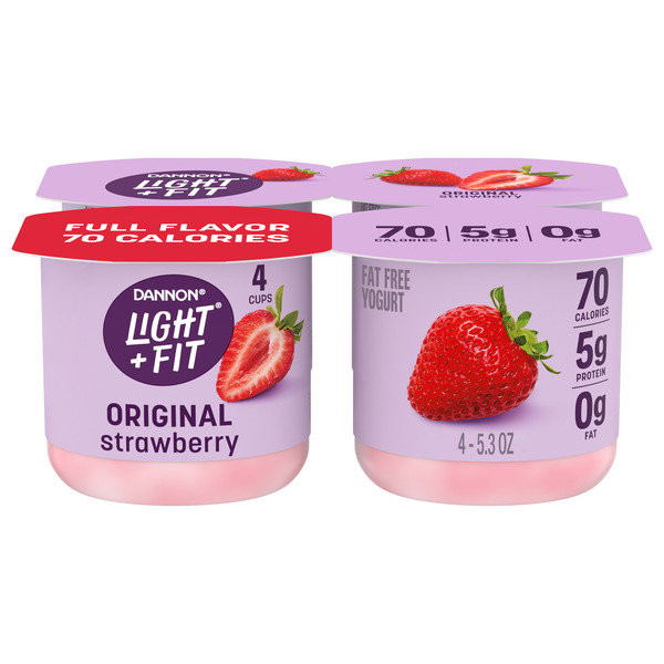 GIANT Dannon Light + Fit Dannon Light + Fit Strawberry Original Nonfat ...