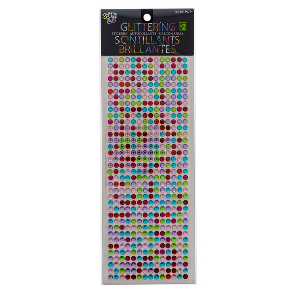 Crafts Glittering Stickers (Assorted Colours) Same-Day Delivery | Dollarama