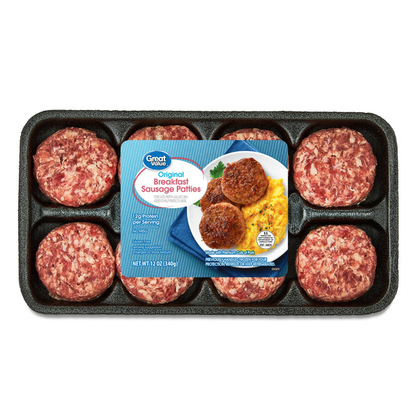 Walmart Great Value Original Breakfast Sausage Patties Same-Day ...