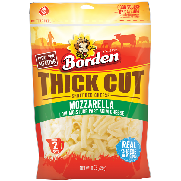 Borden Thick Cut Shredded Cheese, Mozzarella Same-Day Delivery or ...