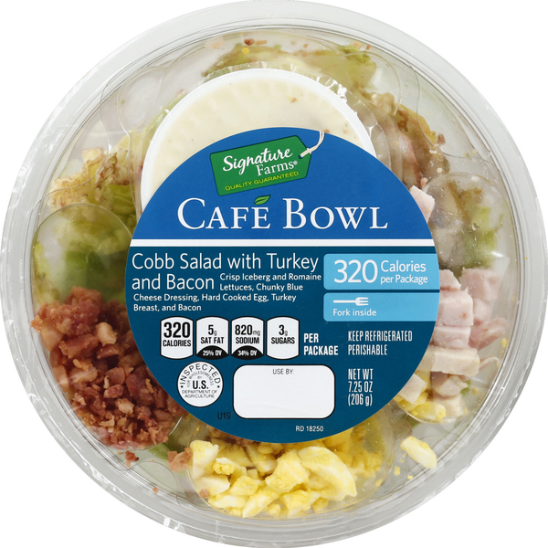 Safeway Signature Cafe Bowl, Turkey and Bacon Cobb Salad Same-Day ...