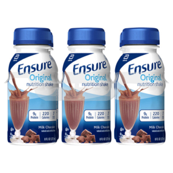 Ensure Original Nutrition Shake Milk Chocolate Ready-to-Drink Bottles ...