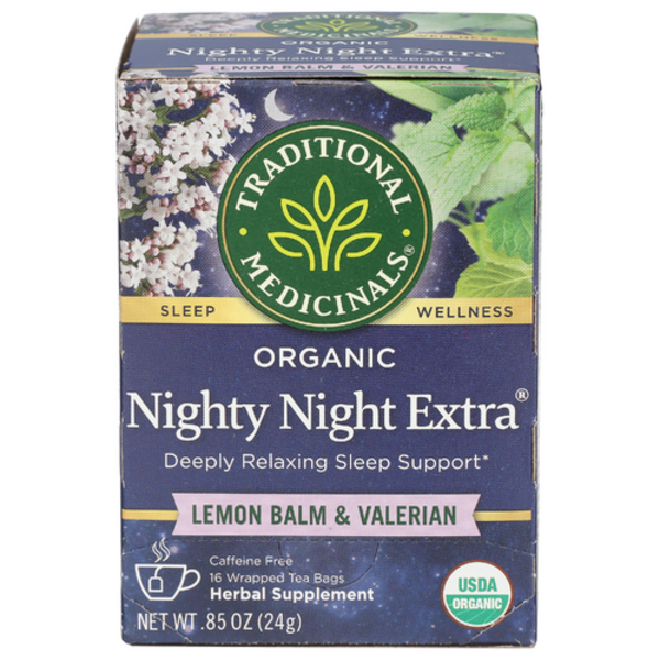 Traditional Medicinals Organic Nighty Night Extra, Caffeine Free Herbal ...