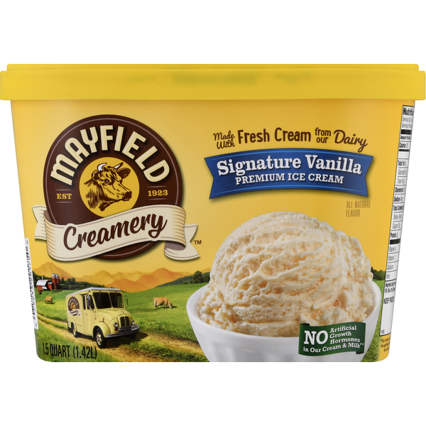 Mayfield Dairy Farms Ice Cream, Premium, Signature Vanilla Same-Day ...