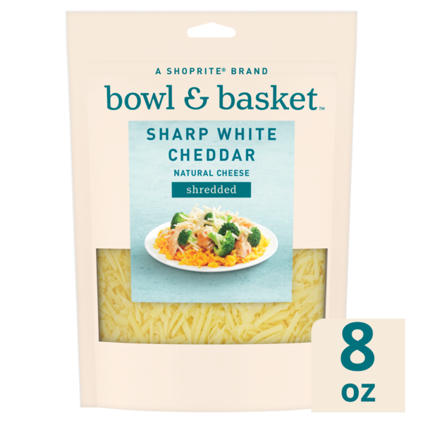 ShopRite Bowl & Basket Shredded Sharp White Cheddar Natural Cheese Same ...