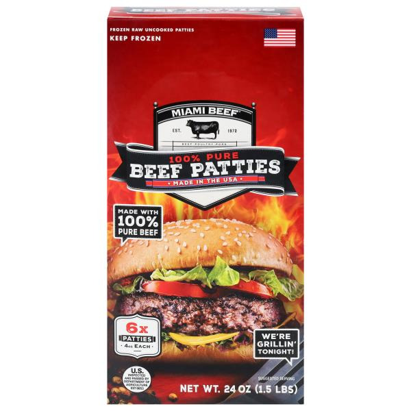 Miami Beef 100% Pure Beef Patties Same-Day Delivery or Pickup | Publix