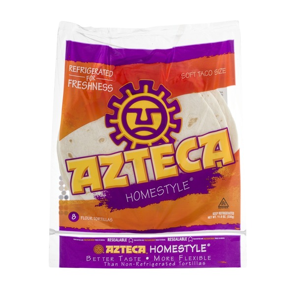 Azteca Homestyle Flour Tortillas - 8 CT (11.6 oz) - Instacart