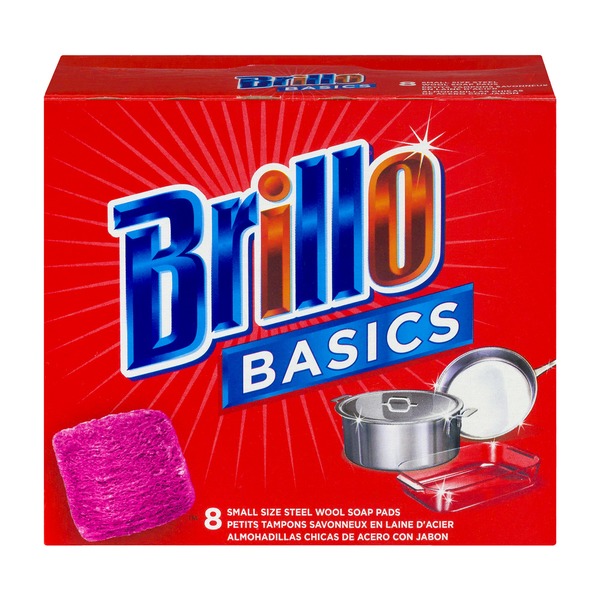 Brillo Basics Small Size Steel Wool Soap Pads - 8 CT (8 ct) - Instacart