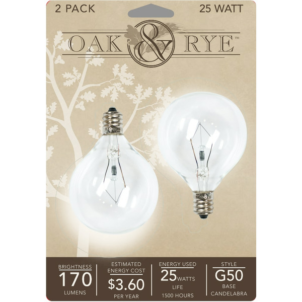 Kroger Oak & Rye Brand 25 Watt Clear Light Bulbs Same-Day Delivery or ...