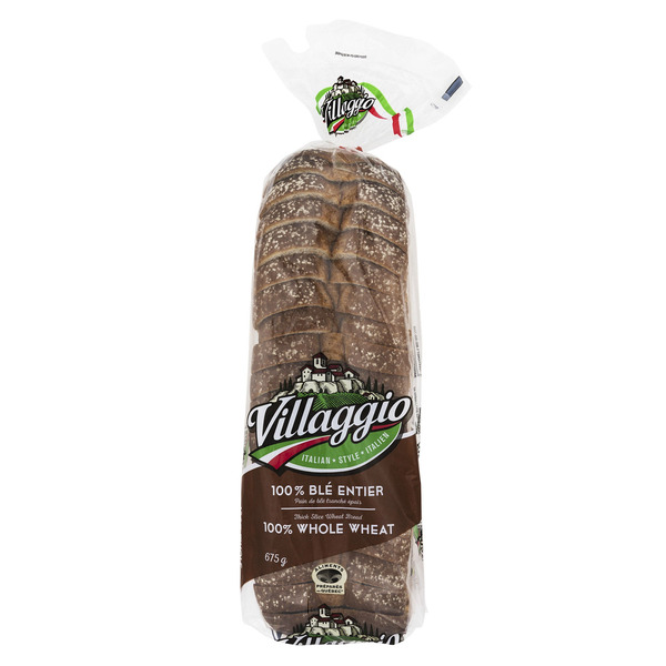 Villaggio® Italian Style Thick Slice 100% Whole Wheat Bread Same-Day ...