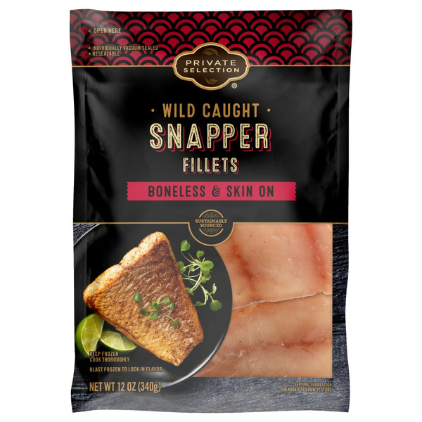Kroger Private Selection Boneless & Skin On Wild Caught Snapper Fillets ...