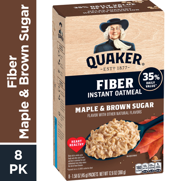 ShopRite Quaker Fiber Instant Oatmeal Maple & Brown Sugar Same-Day ...