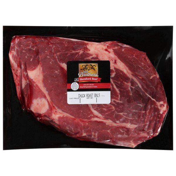 Four Brothers USDA Certified Hereford Beef Boneless Large Chuck Blade ...