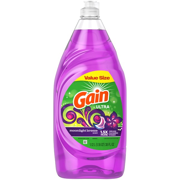 Gain Dishwashing Liquid Dish Soap, Moonlight Breeze (1.12 L) - Instacart