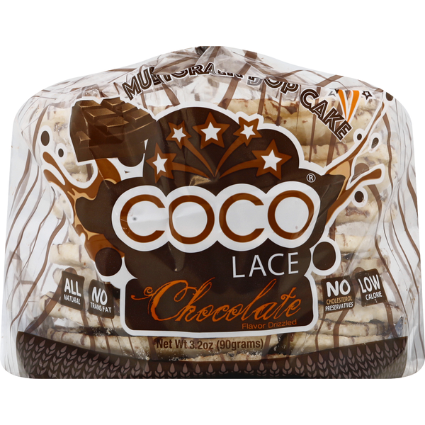 Coco Lace Pop Cake, Multigrain, Chocolate Flavor Drizzled (3.2 oz ...