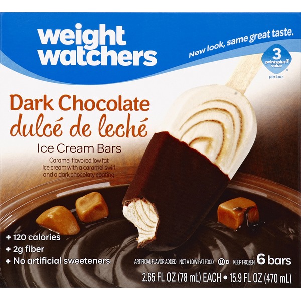 weight watchers Ice Cream Bars, Dark Chocolate Dulce De Leche (6 each ...