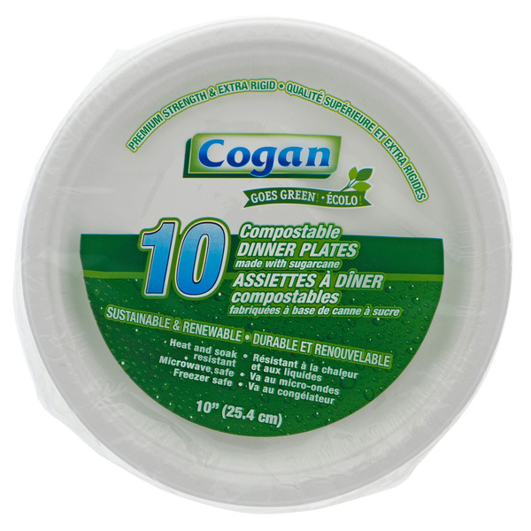 Cogan Round Sugarcane Plates Same-Day Delivery | Dollarama