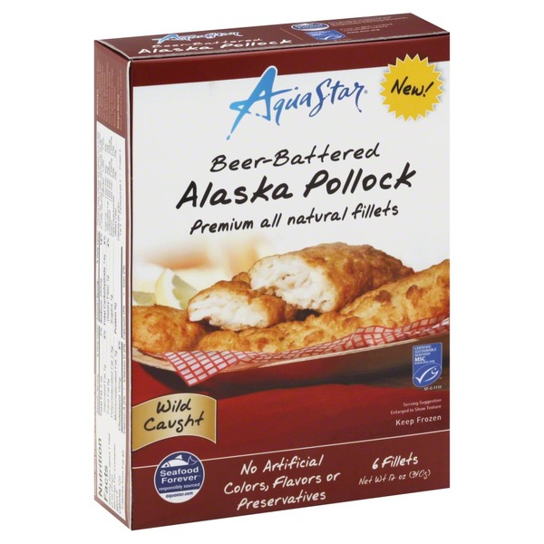 Aqua Star Alaska Pollock, Beer-Battered (12 oz) - Instacart
