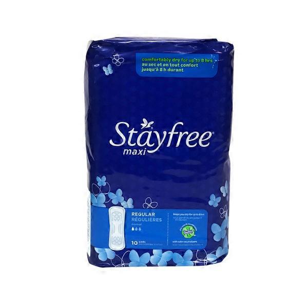 Stayfree Maxi Regular Pads (10 ct) - Instacart